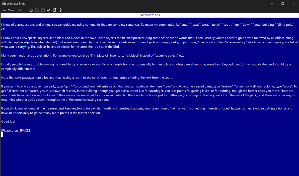 Text-Based Games and the Trouble of Simplicity – Intermittent Mechanism